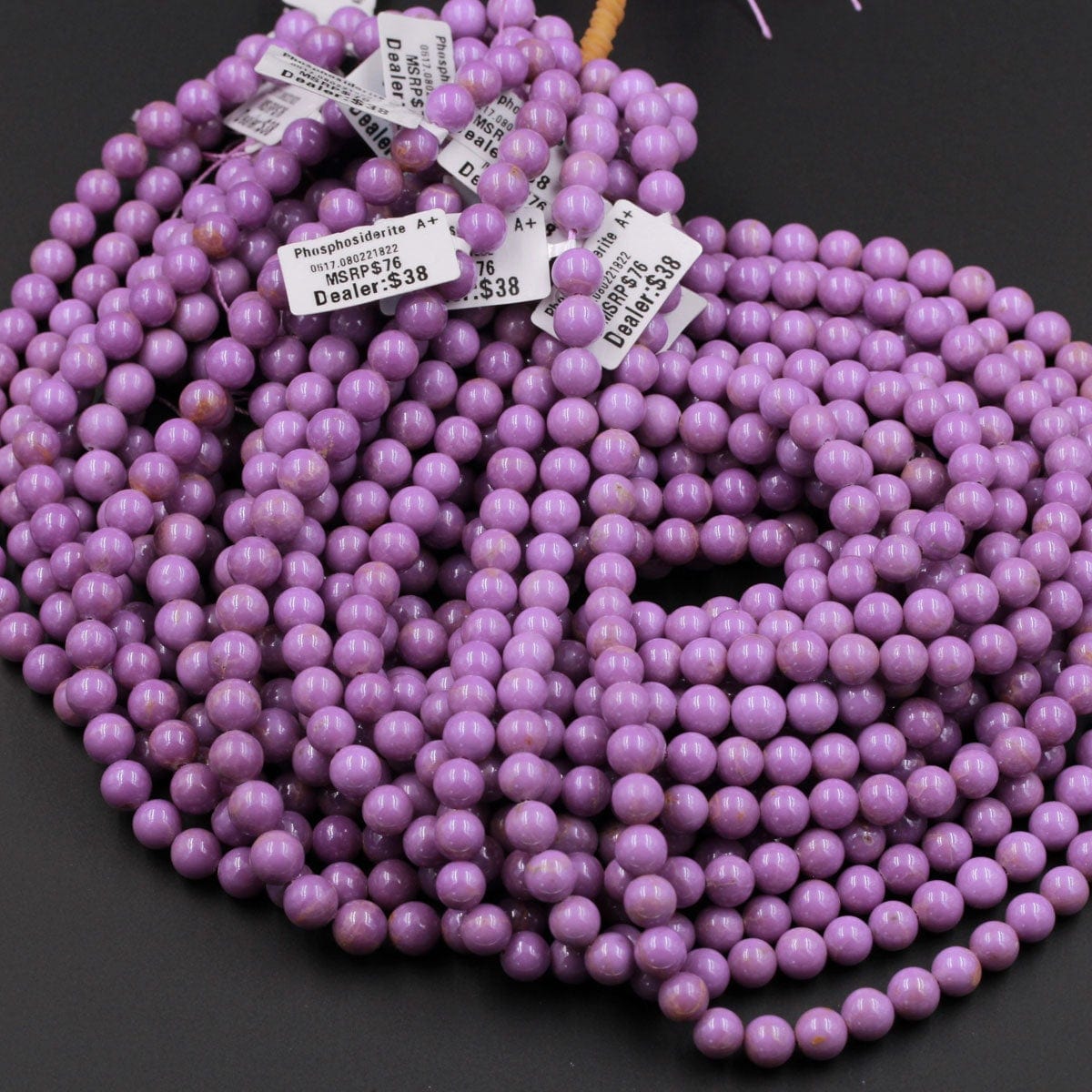 A+ Phosphosiderite Round Beads 3mm 4mm 6mm 7mm 8mm Round Beads Natural – Intrinsic Trading
