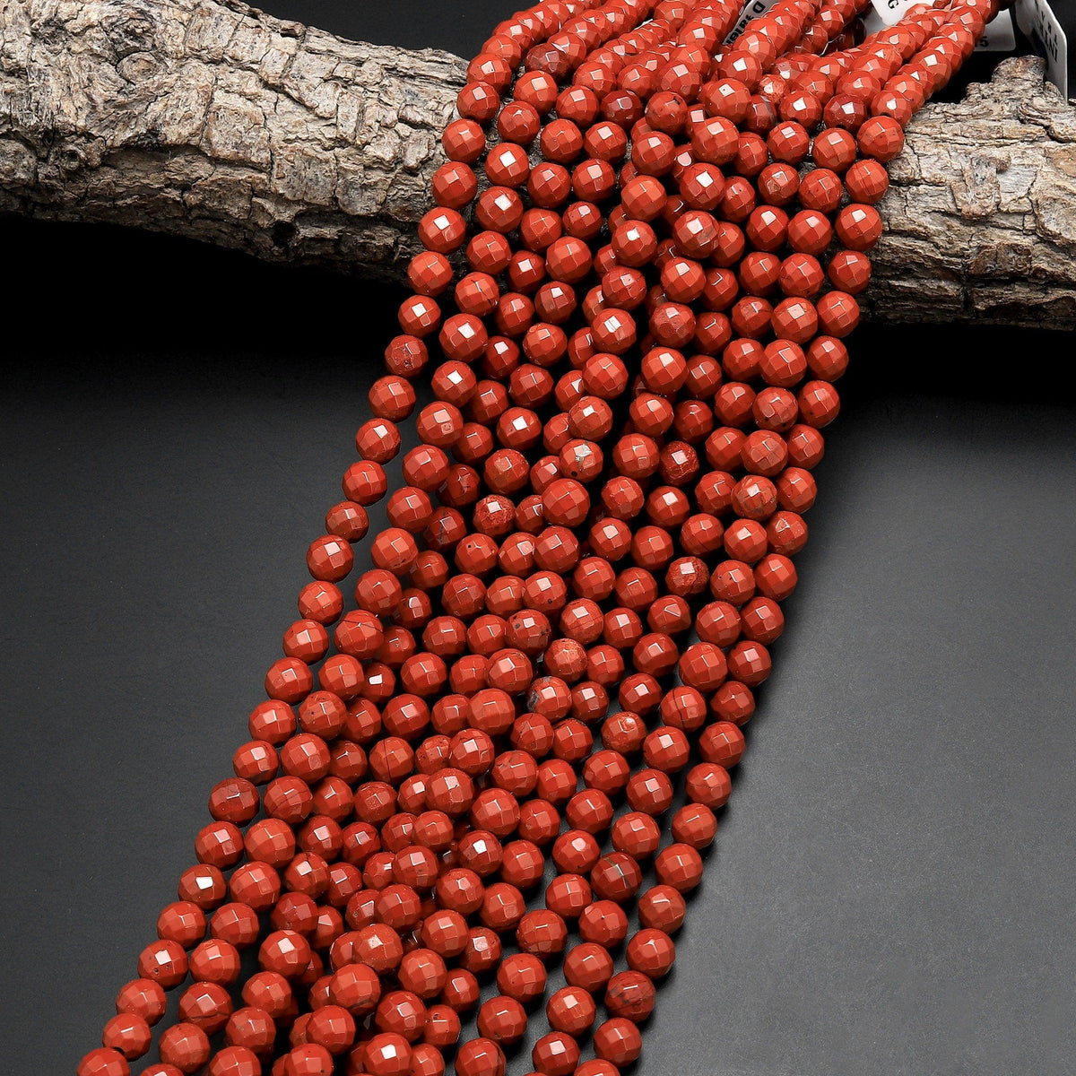 Faceted Natural Red Jasper 4mm 6mm 8mm Round Beads Red Poppy Jasper 15 – Intrinsic Trading