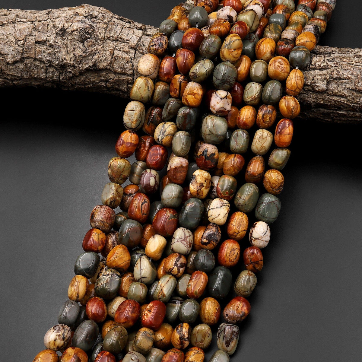 Natural Red Creek Jasper Nugget Beads Aka Multi Color Picasso Jasper 1 – Intrinsic Trading