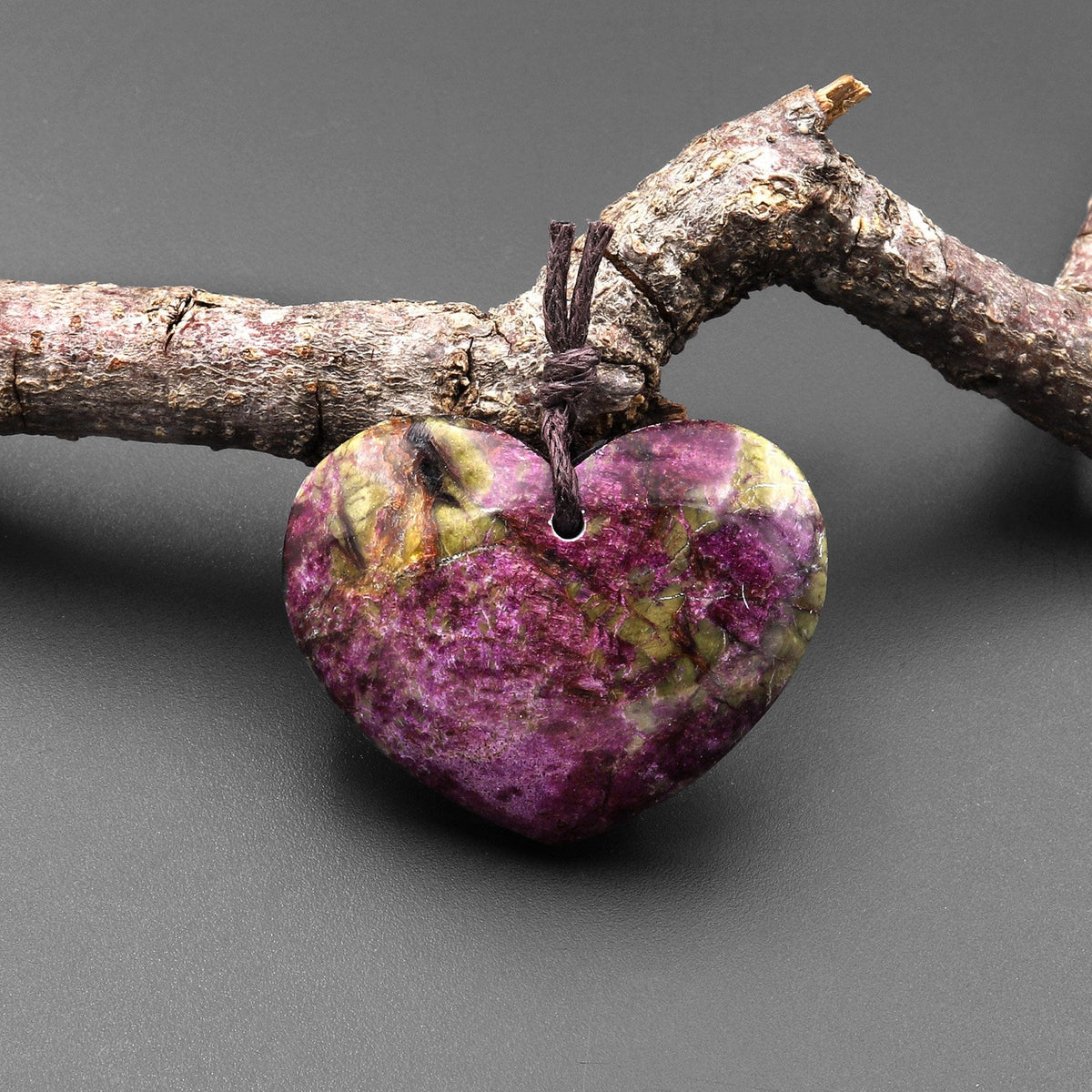 Natural Atlantisite Stichtite Heart Pendant Gemstone From Australia PD ...