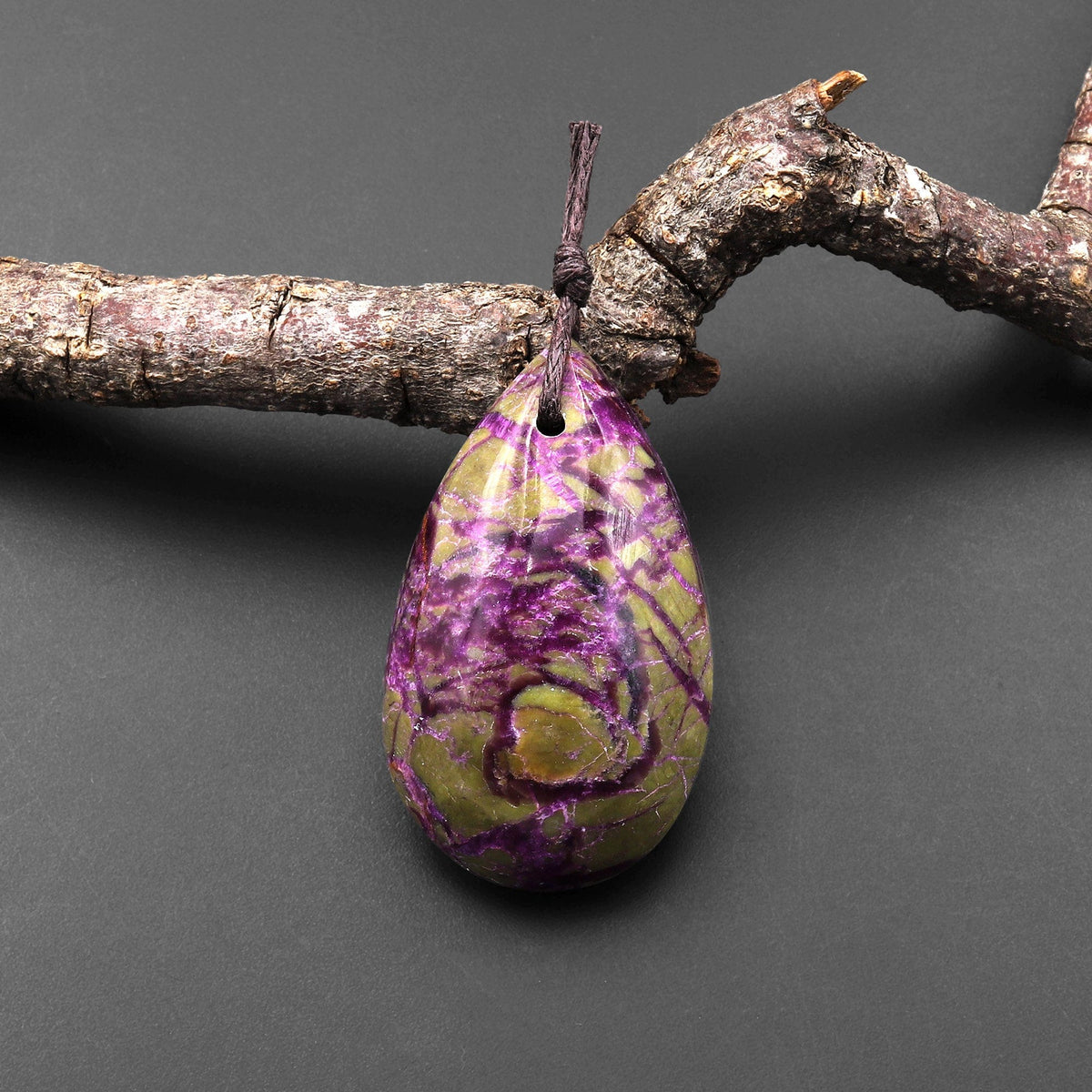 Natural Atlantisite Stichtite Teardrop Pendant Gemstone From Australia ...