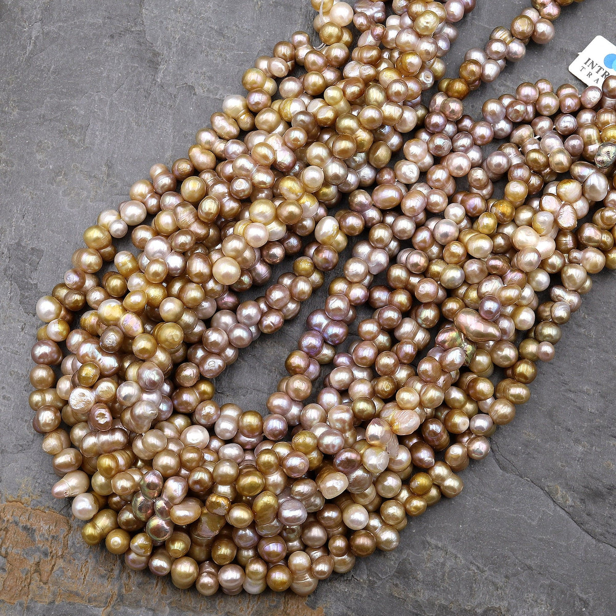 Rare Genuine Natural Golden Mauve Pink Freshwater Twin Baroque Pearl C ...