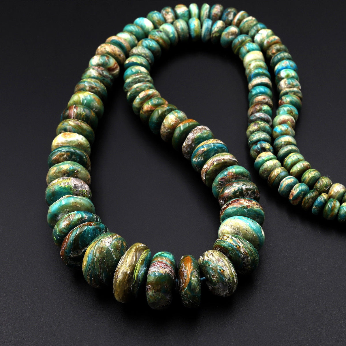 Rare Genuine Natural Peruvian Blue Opal Beads Graduated Blue Opaline G ...