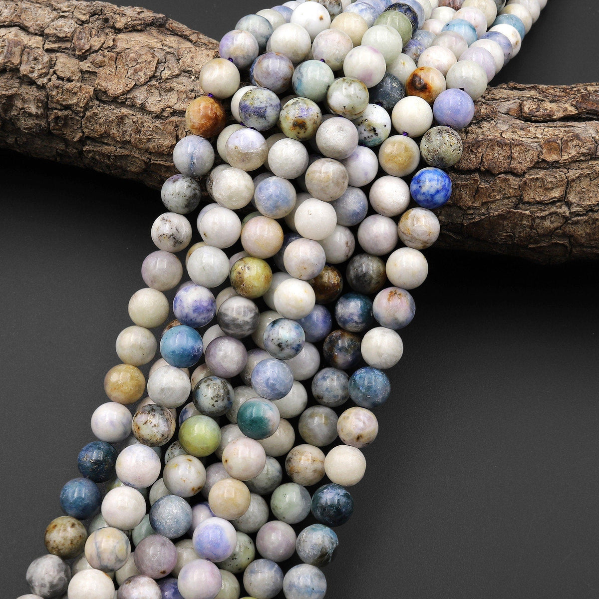 Genuine Natural Hackmanite Smooth Round Beads 6mm 8mm 10mm Gemstone fr ...