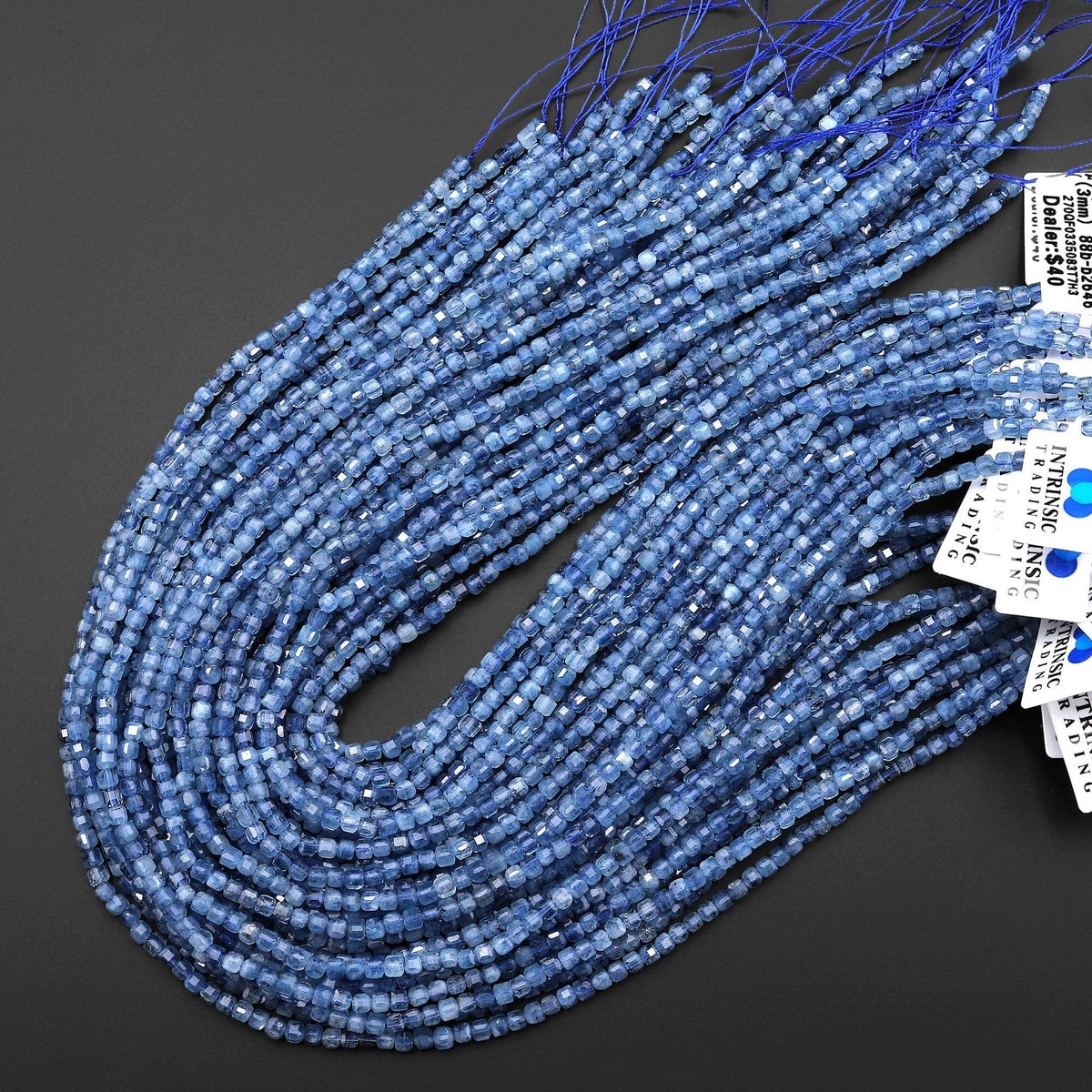 AAA Translucent Natural Santa Maria Blue Aquamarine Faceted 3mm Cube B ...