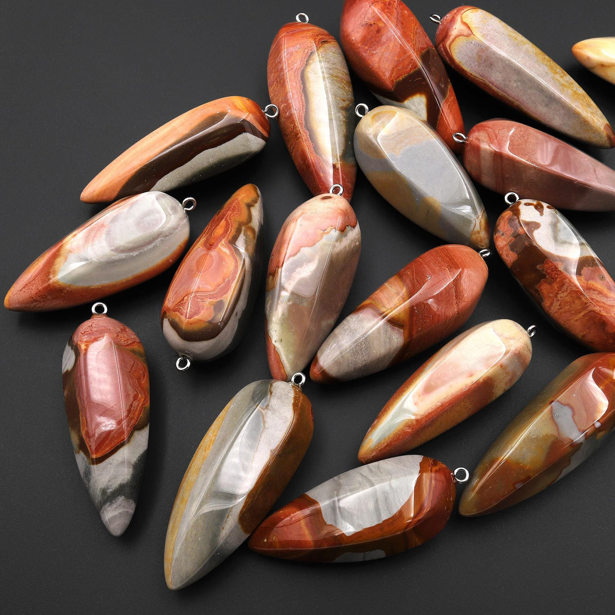 Natural Polychrome Jasper Aka Landscape Ocean Jasper Pendant Crystal P ...