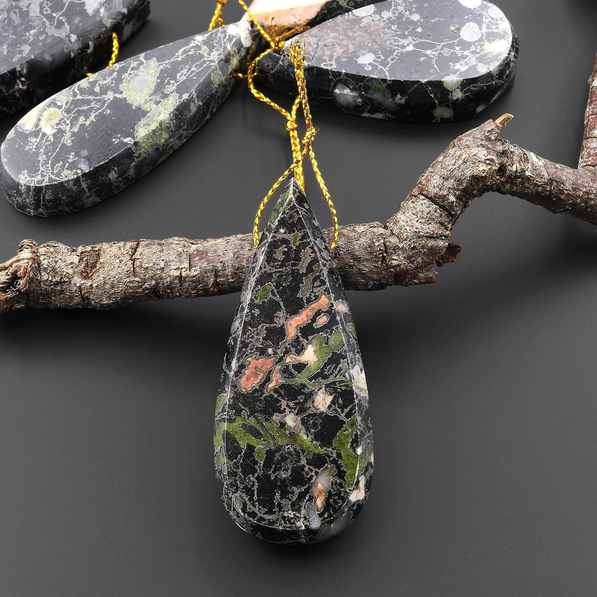 Natural Cherry Blossom Jasper Aka Flower Jasper Faceted Teardrop Gemst ...