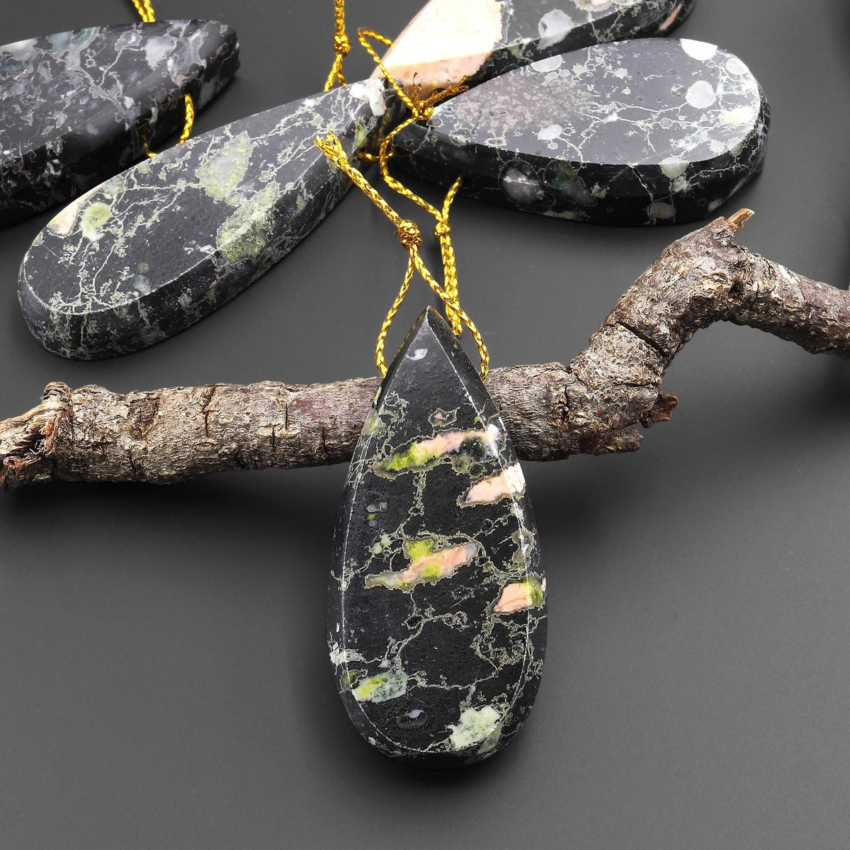 Natural Cherry Blossom Jasper Aka Flower Jasper Faceted Teardrop Gemst ...