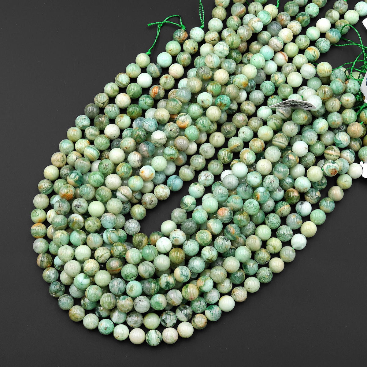 Rare Natural Opaque Green Angel Fluorite Beads 6mm 8mm 10mm Smooth Rou ...