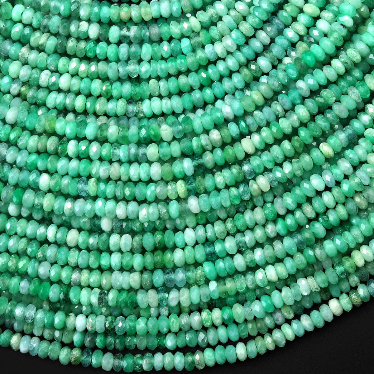 AAA Real Genuine Faceted Natural Green Emerald Gemstone 3mm 4mm Thin R ...