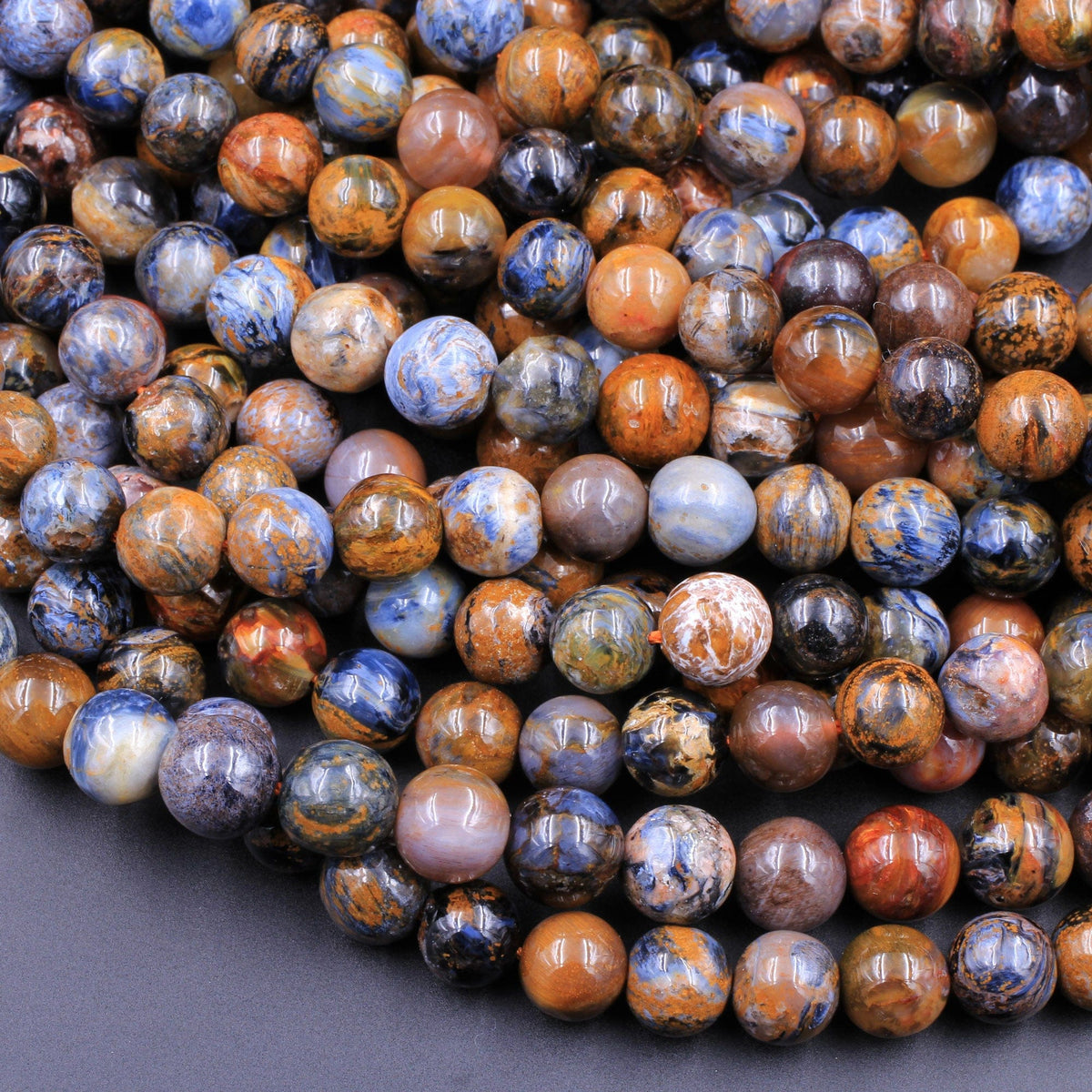 Genuine African Pietersite 6mm 8mm 10mm Round Beads Stunning Natural R ...