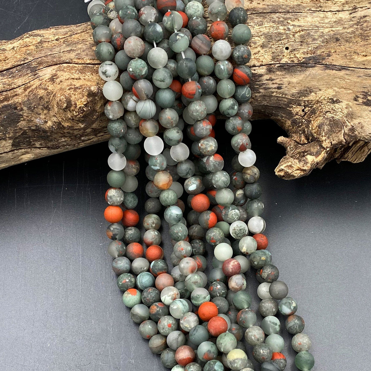 Matte Natural African Bloodstone 4mm 6mm 8mm 10mm Round Beads ...