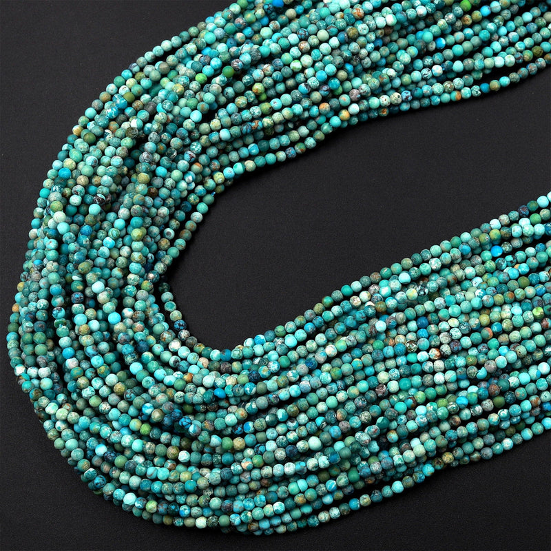 Natural Turquoise 2mm Smooth Round Beads | Real Genuine Turquoise ...