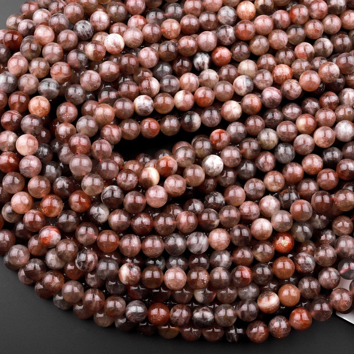 Rare Natural Chocolate Sunstone Round Beads 4mm 6mm 8mm 10mm 12mm 16mm ...