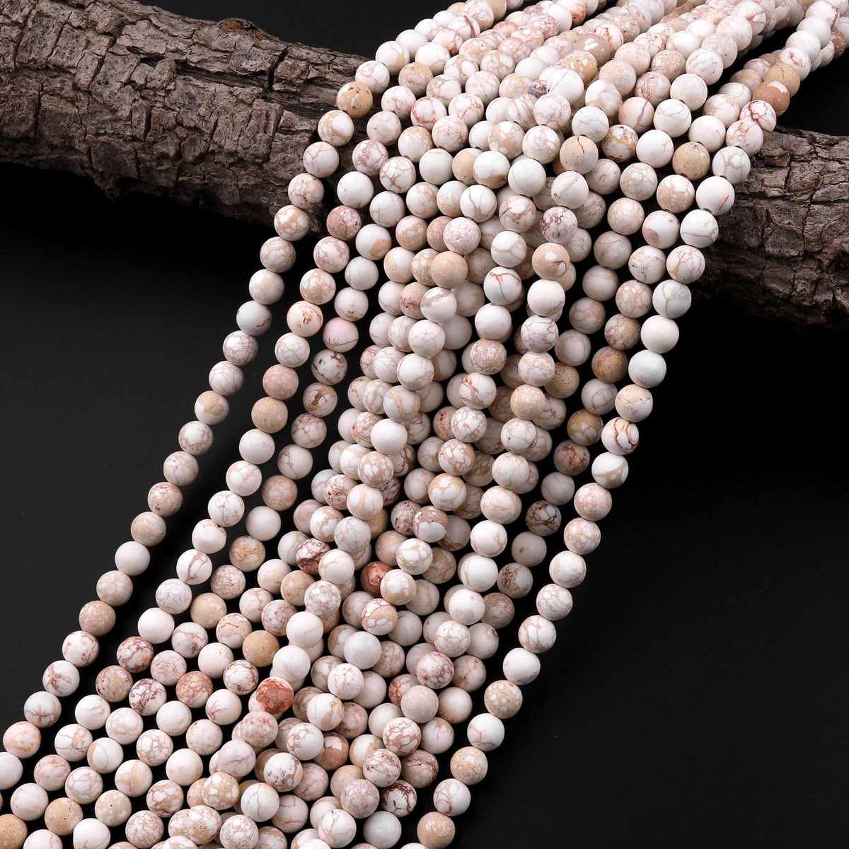 Rare Natural White Variscite 6mm 8mm 10mm Round Beads Real Genuine Gem ...