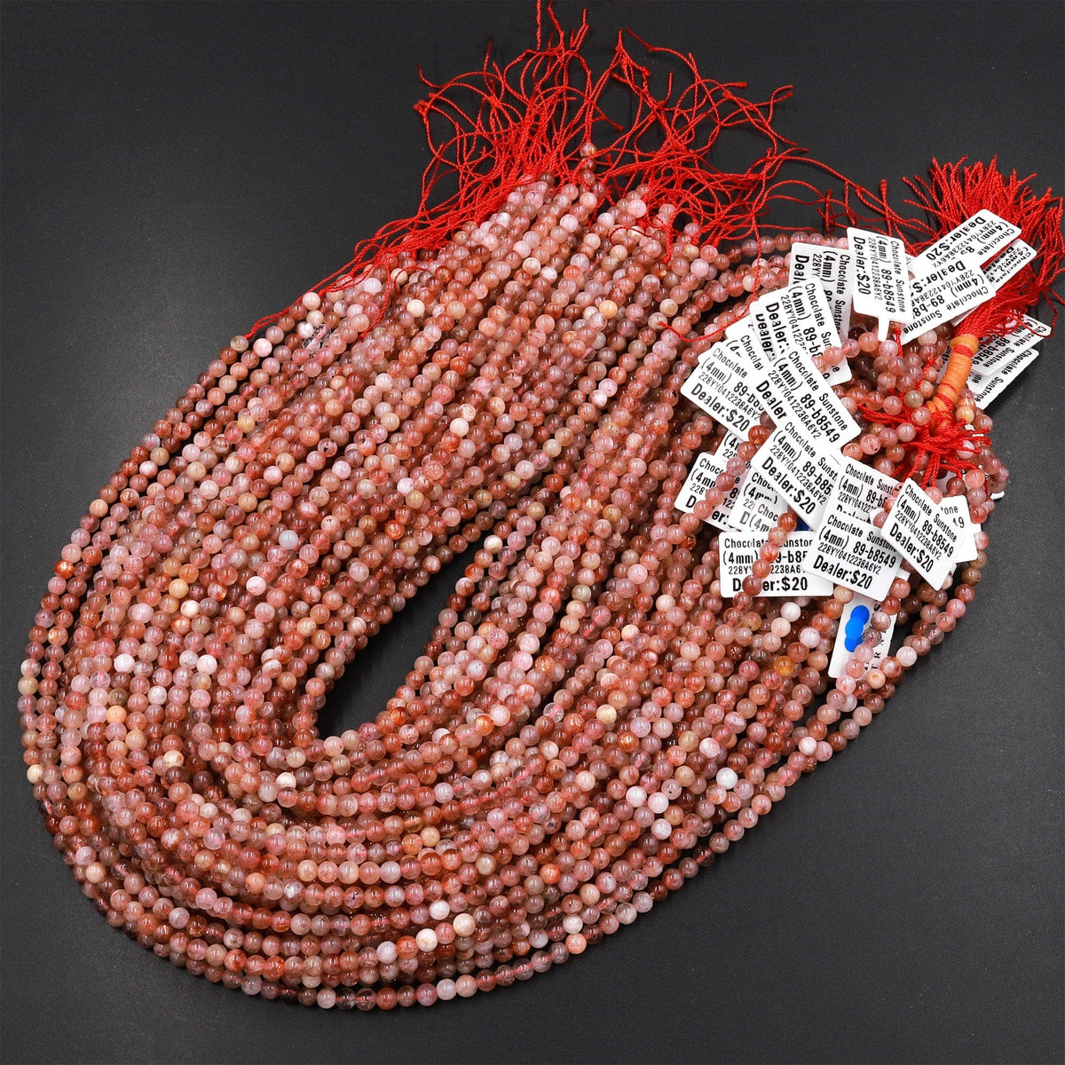 Natural Chocolate Sunstone Beads | Gemstone Wholesale – Intrinsic Trading