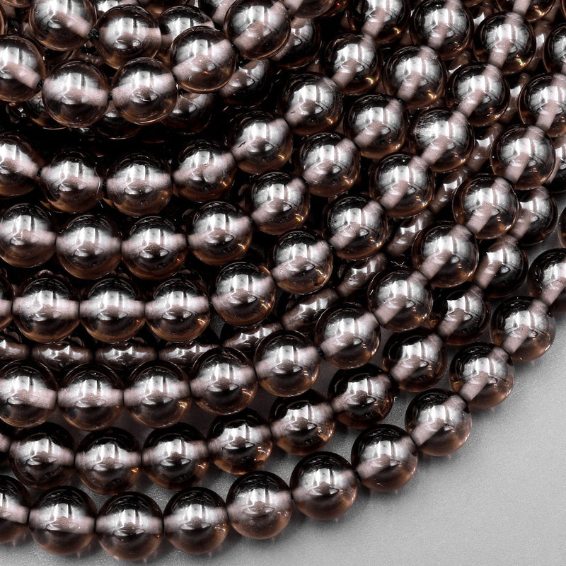 Natural Ice Obsidian 6mm 8mm 10mm Round Beads 15.5" Strand – Intrinsic ...