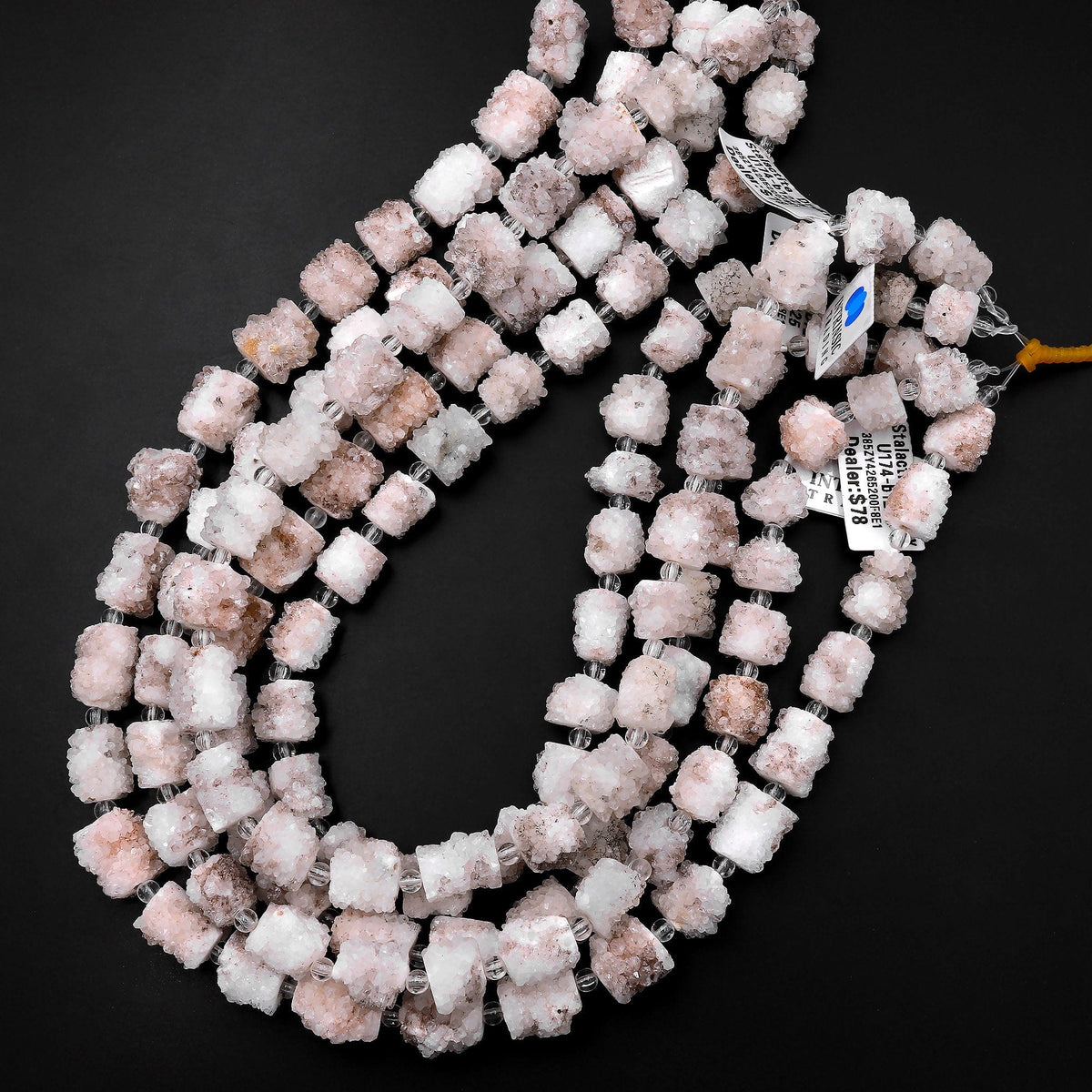 Natural Mauve Stalactite Druzy Beads Drusy Cylinder Center Drilled Cry ...