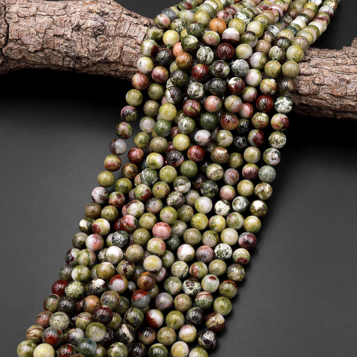 Natural Australian Red Piemontite in Green Epidote Aka Dragon Blood Ja ...