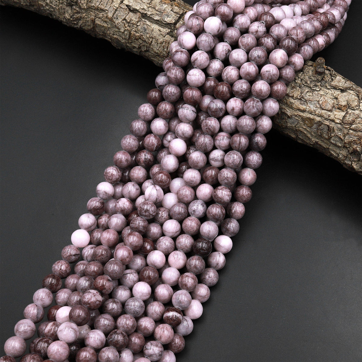 Natural Mauve Marble Jasper 8mm 15.5" Strand – Intrinsic Trading