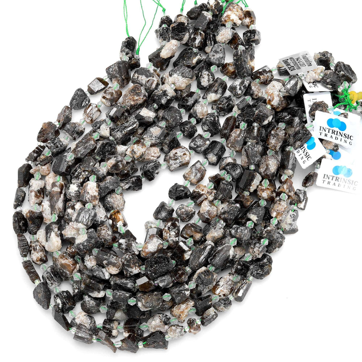 Raw Natural Honey Cognac Dravite Tourmaline Beads W Calcite Matrix 15 ...