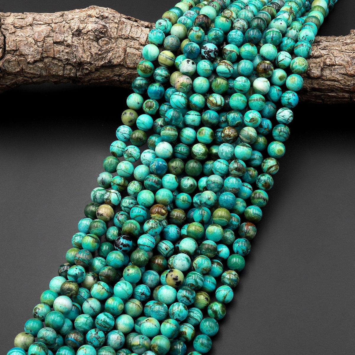 Natural Chrysocolla Beads 5mm 6mm 8mm 9mm 10mm 12mm 14mm Round Real Na ...