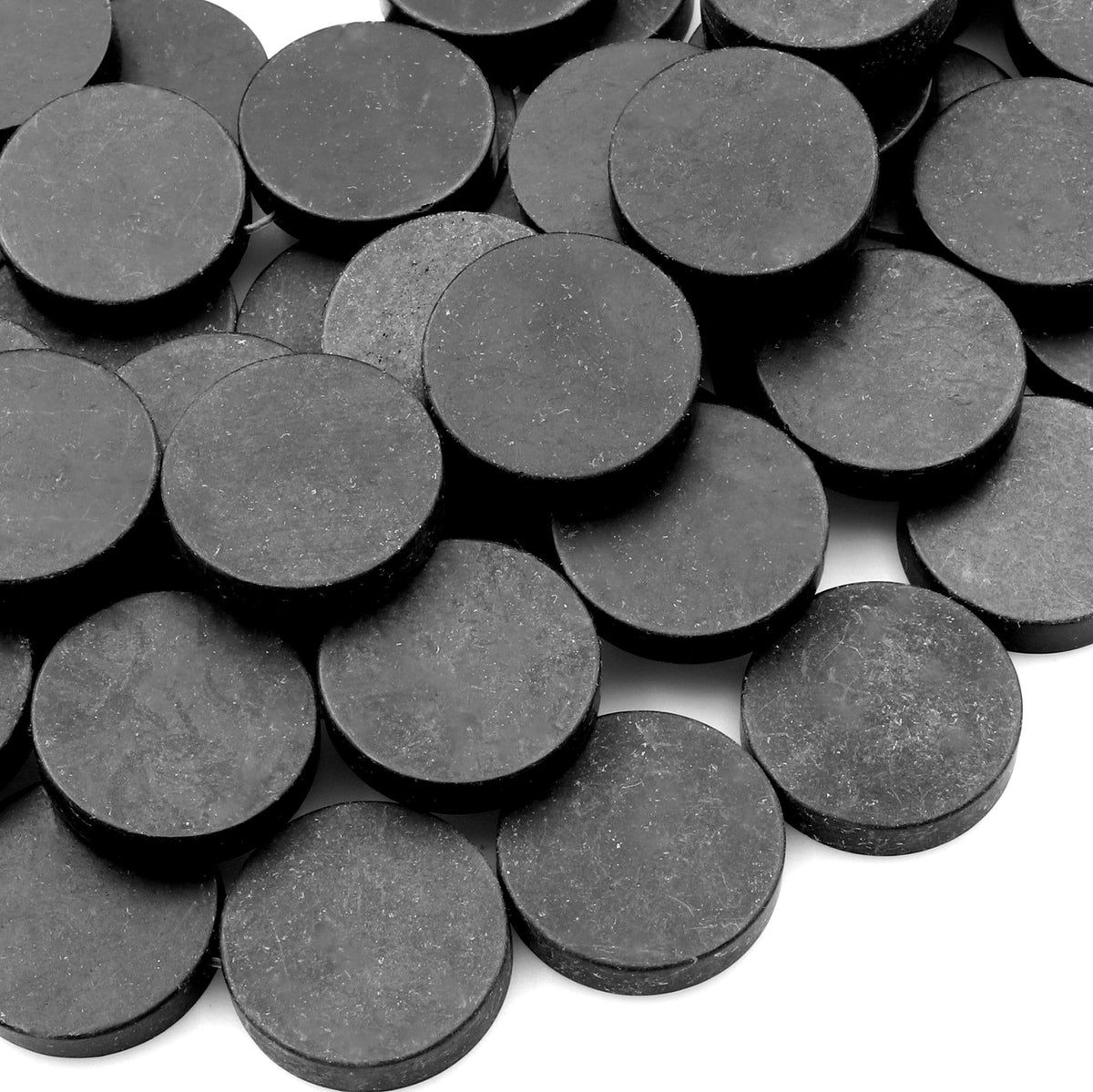 Matte Natural Black Onyx Smooth Coin Beads 18mm Flat Disc 15.5" Strand ...