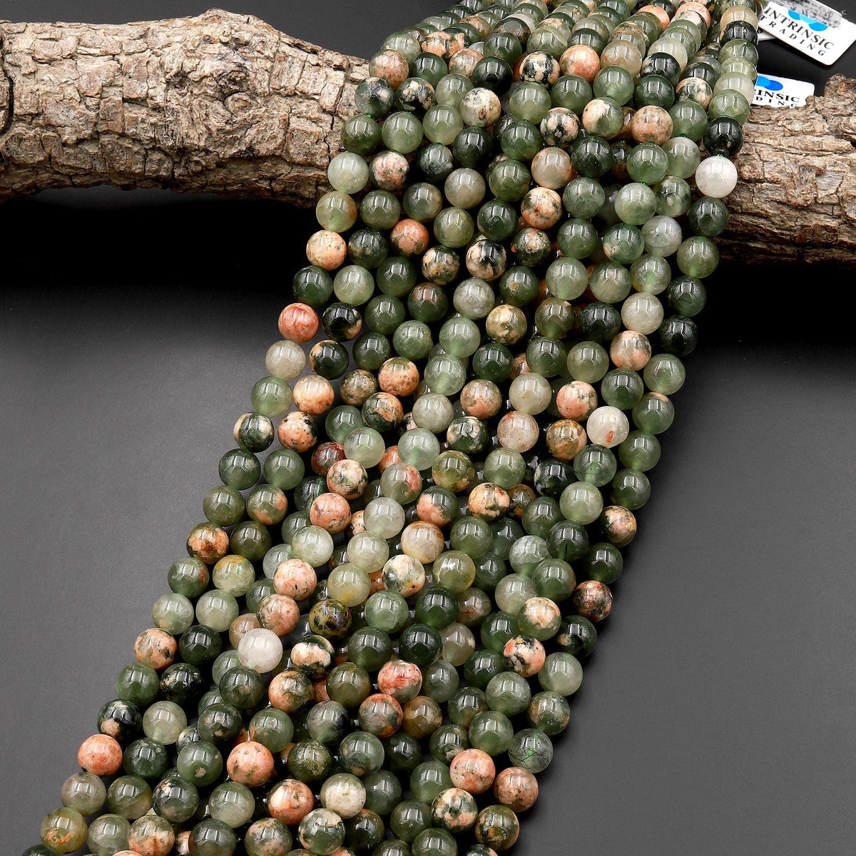 Natural Cherry Blossom Lodalite Quartz Beads 6mm 8mm 10mm Peach Pink G ...