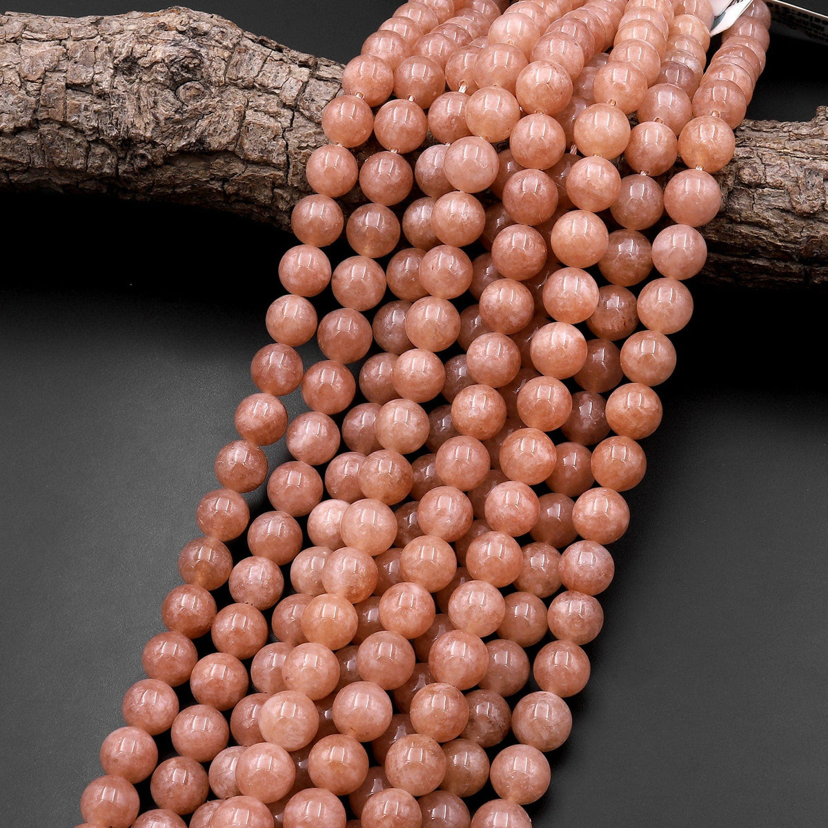 Peach Quartz 4mm 6mm 8mm 10mm Round Beads 15.5" Strand – Intrinsic Trading