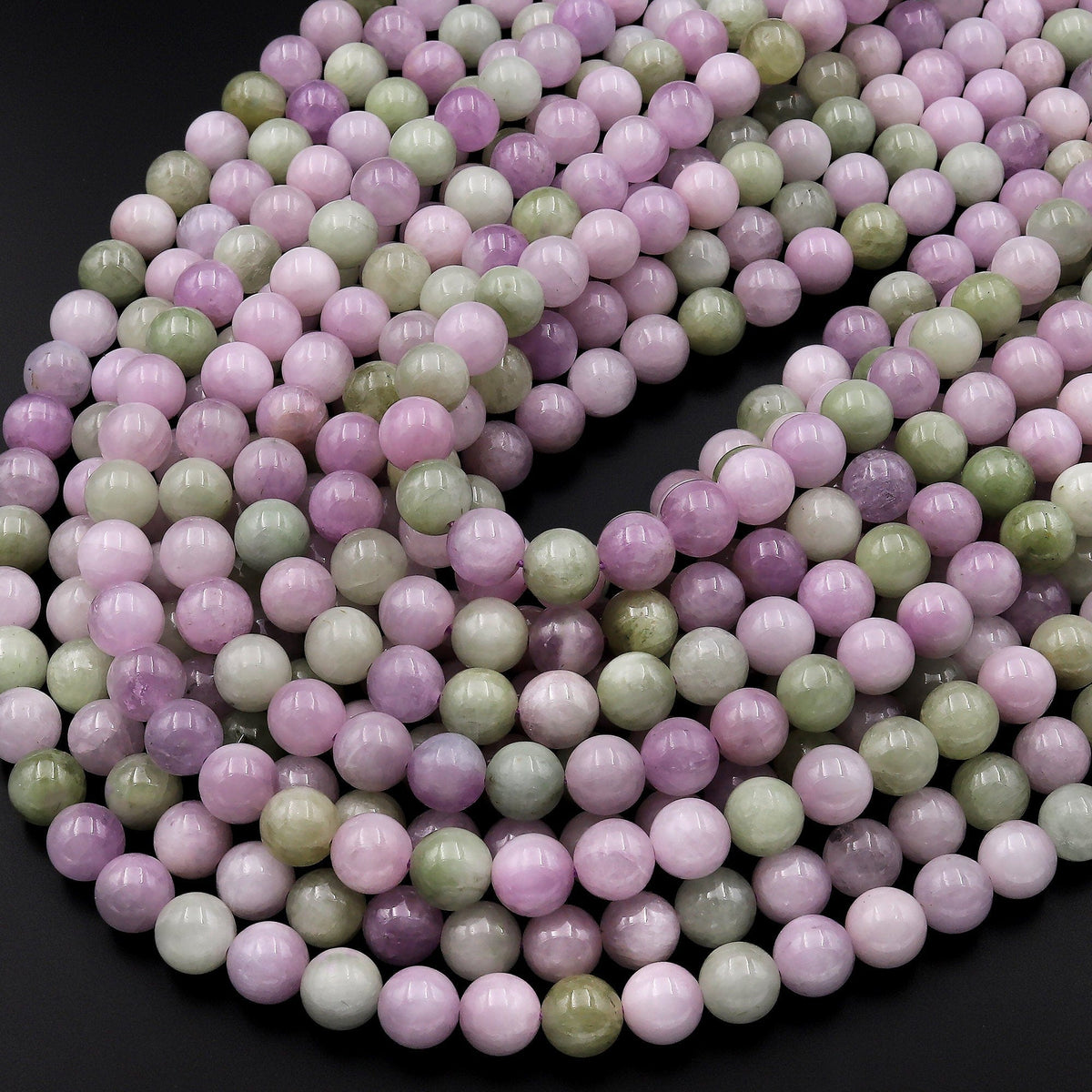 Natural Violet Purple Pink Green Kunzite 6mm 8mm 10mm 12mm 14mm Round ...