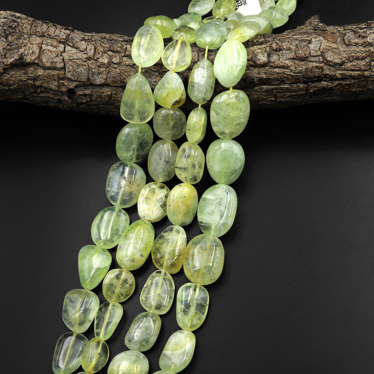 Large Natural Yellow Green Prehnite Freeform Rounded Nugget Pebble Bea ...