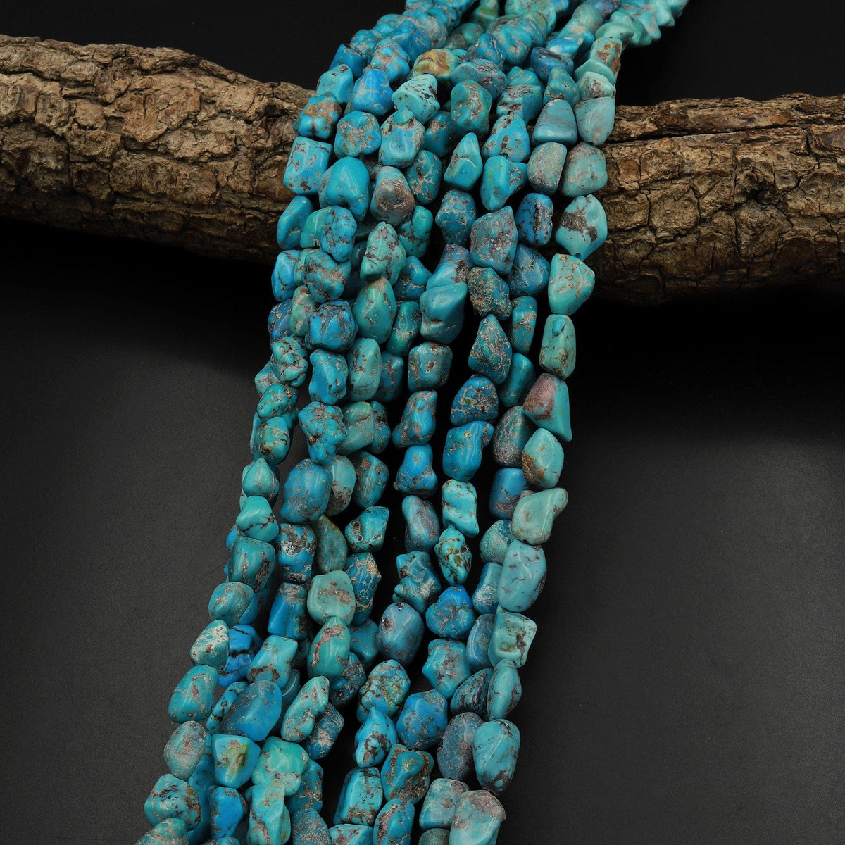 Genuine Raw Natural Blue Turquoise Freeform Pebble Beads Nuggets 15.5 ...