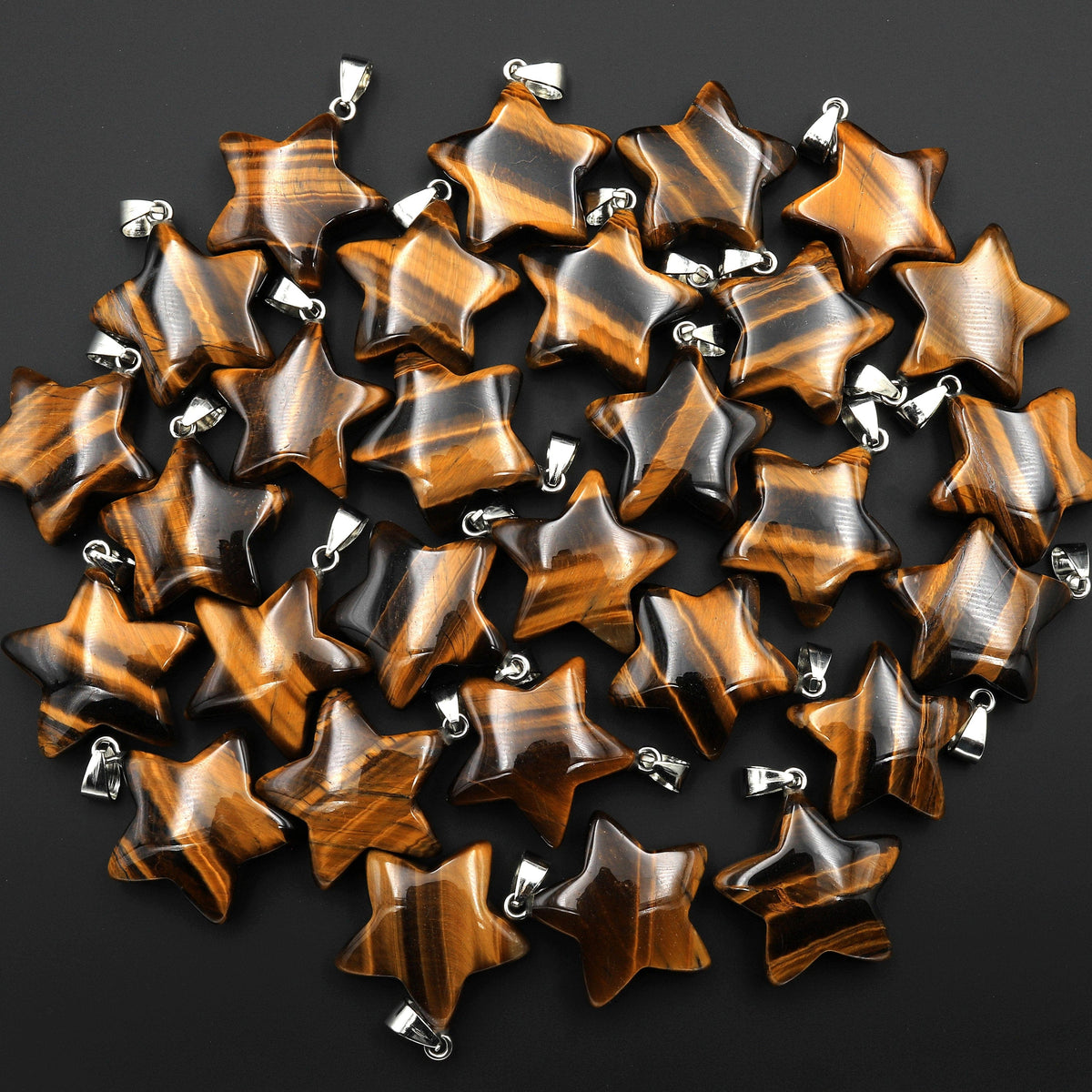 Natural Tiger's Eye Pendant Gemstone Star – Intrinsic Trading