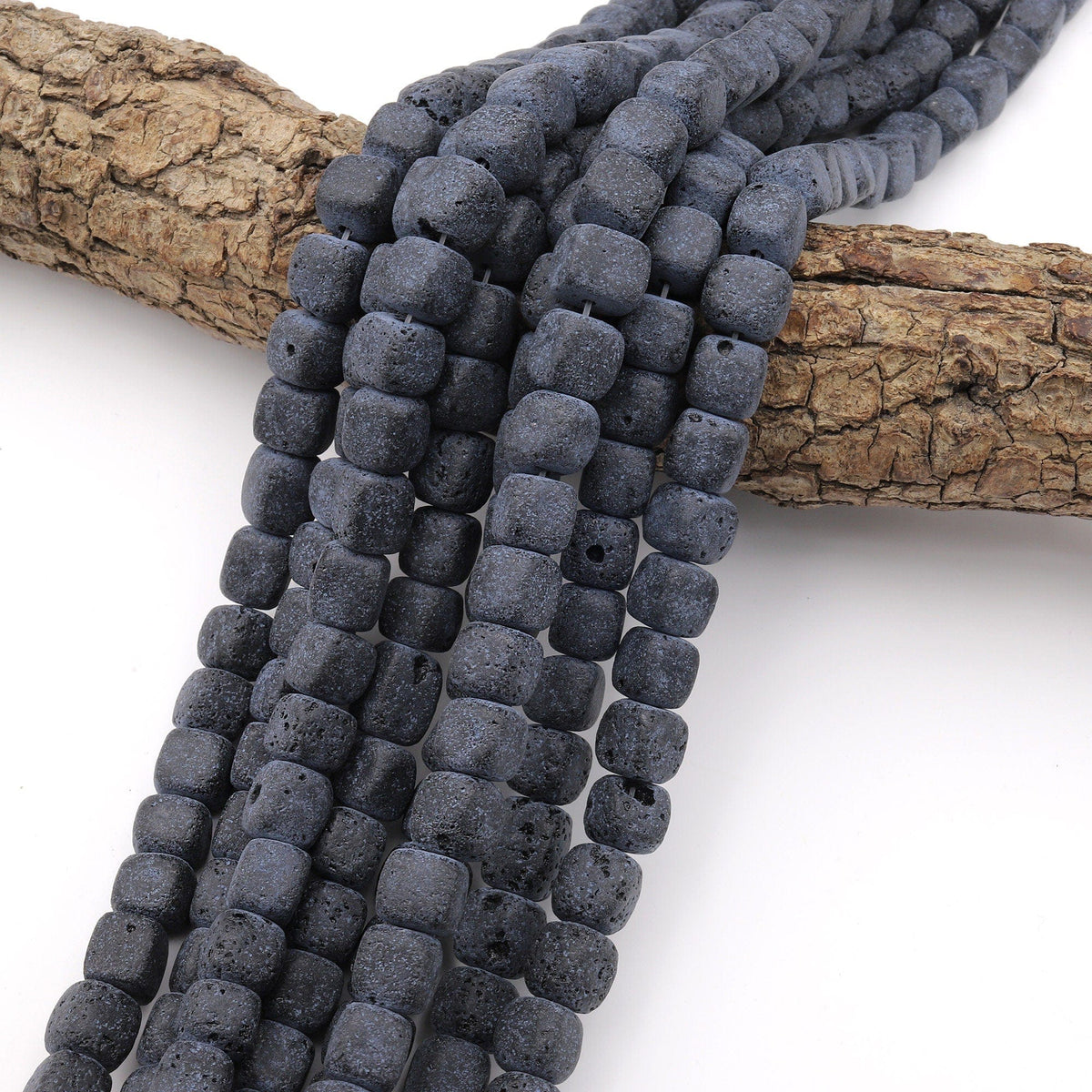 Natural Black Lava Rock Cube Beads 15.5" Strand – Intrinsic Trading
