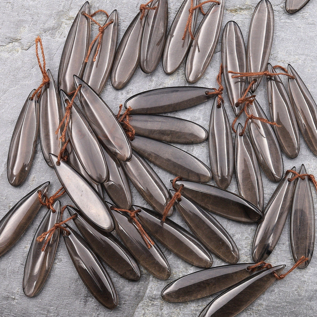 AAA Real Natural Ice Obsidian Earring Pair Matched Teardrop Gemstone B ...